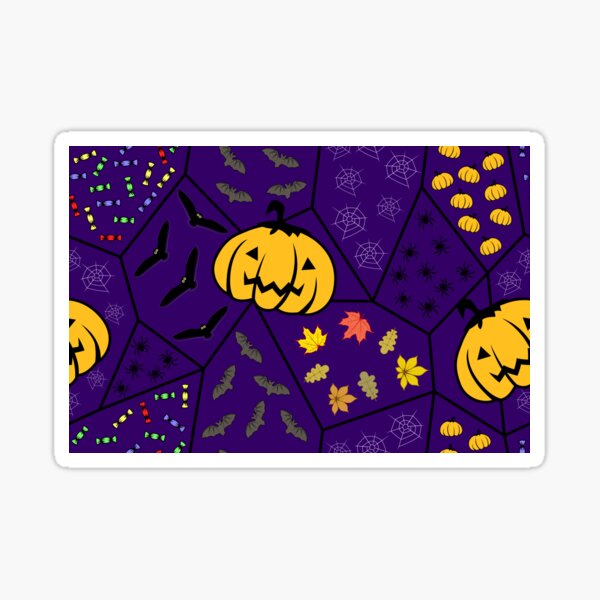 "Halloween pattern with pumpkins, bats, spiders" Sticker for Sale by ...