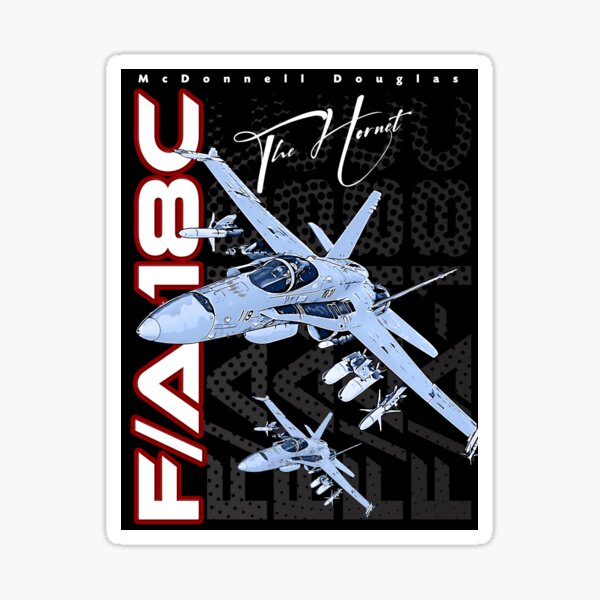 "F/A-18C The Hornet Us Air Force Fighterjet" Sticker for Sale by ...