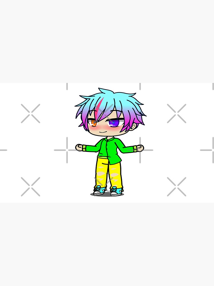 "Gacha club guy. Stylish boy with red and blue colored eyes. Boy with a ...