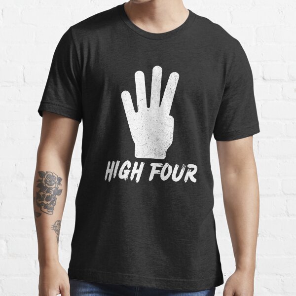 "High Four, Funny Finger Amputee Gift (Dark Amputee Humor)" T-shirt for ...