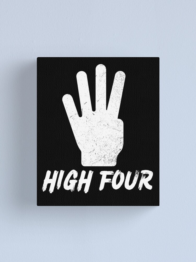 "High Four, Funny Finger Amputee Gift (Dark Amputee Humor)" Canvas ...