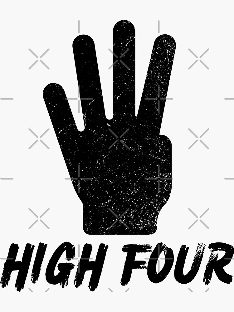 "High Four, Funny Finger Amputee Gift (Dark Amputee Humor)" Sticker for ...
