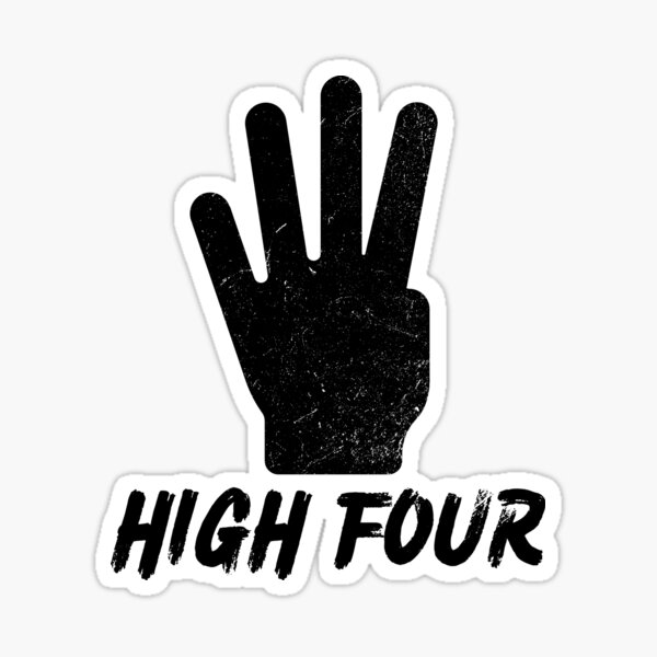"High Four, Funny Finger Amputee Gift (Dark Amputee Humor)" Sticker for ...
