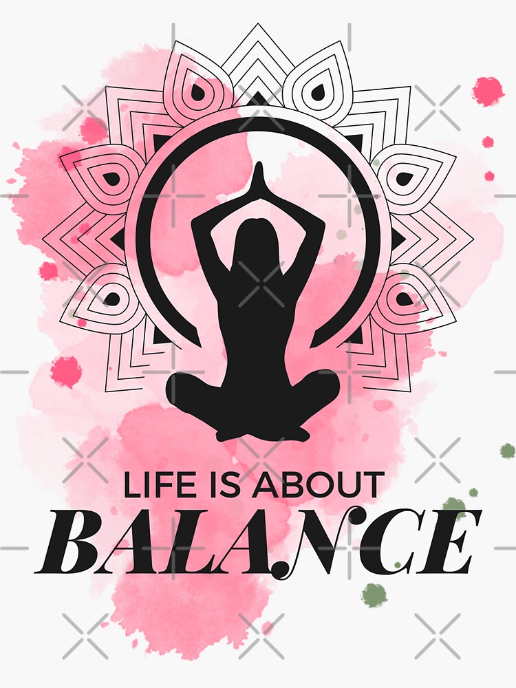 "life is all about balance" Sticker for Sale by Soofingscapes | Redbubble