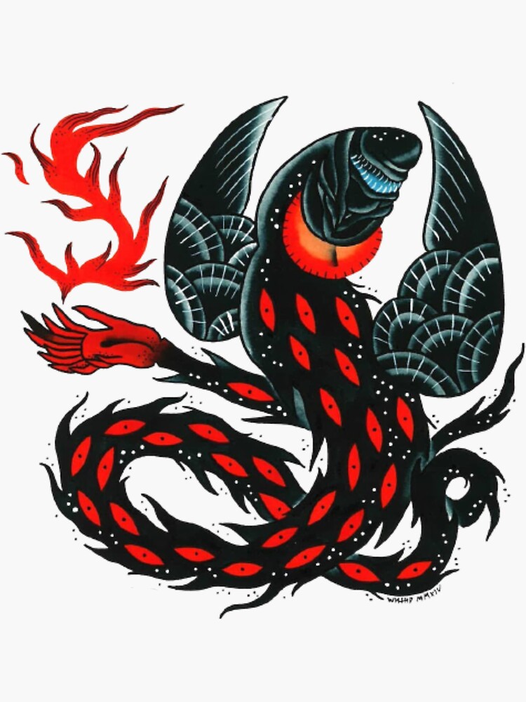 "Jef whitehead tattoo design" Sticker for Sale by Chevrodesigns | Redbubble