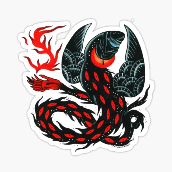"Jef whitehead tattoo design" Sticker for Sale by Chevrodesigns | Redbubble