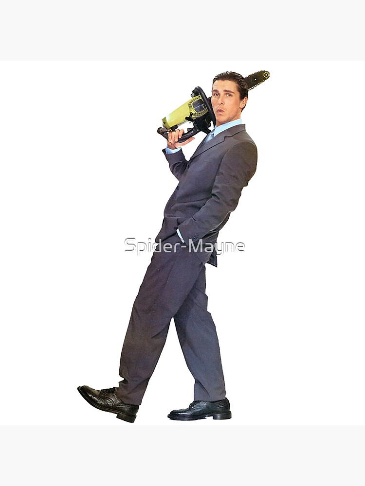 "Patrick Bateman with his chainsaw - American Psycho" Sticker for Sale ...