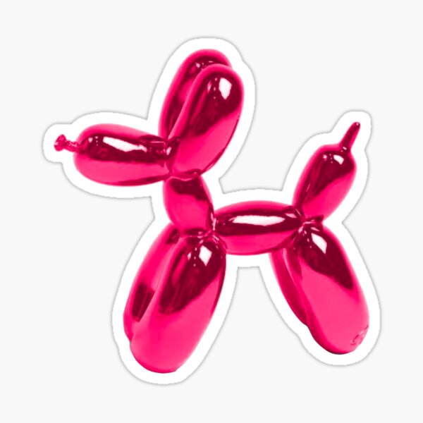 "Pink Preppy Balloon Dog" Sticker for Sale by brookiecookie37 | Redbubble