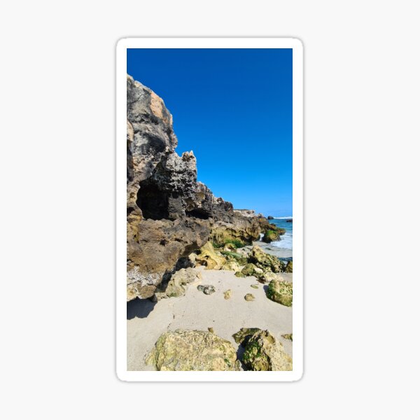 "Beach caves and rocks" Sticker for Sale by FlossOrFi | Redbubble