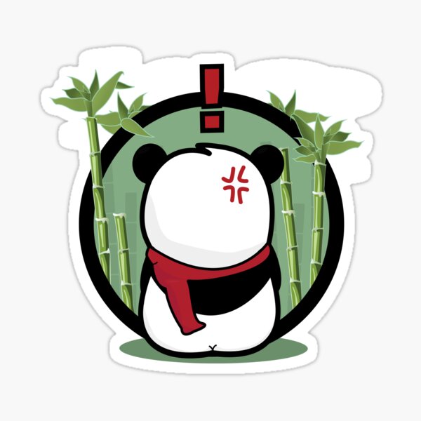 "angry panda" Sticker for Sale by WAPAStudio | Redbubble