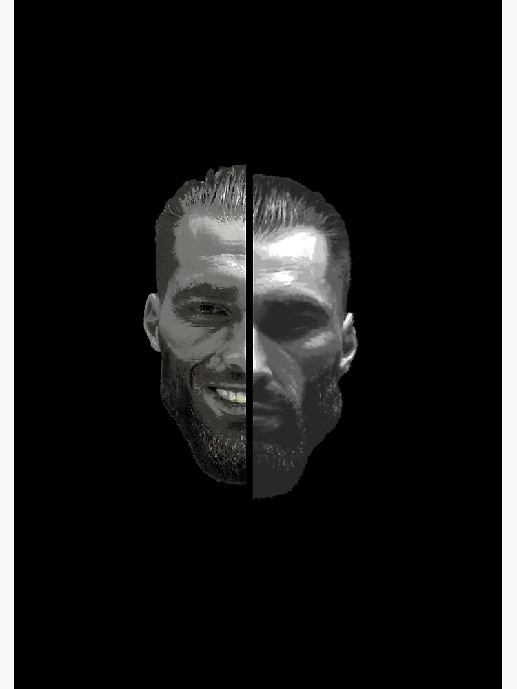 "Gigachad Face" Photographic Print for Sale by Lowgik | Redbubble