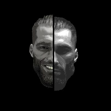 "Gigachad Face" Art Board Print for Sale by Lowgik | Redbubble