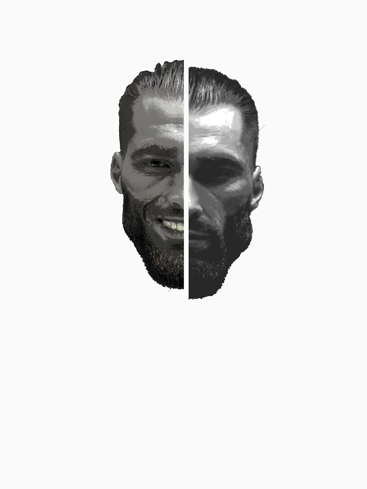 "Gigachad Face" T-shirt for Sale by Lowgik | Redbubble | gigachad face ...