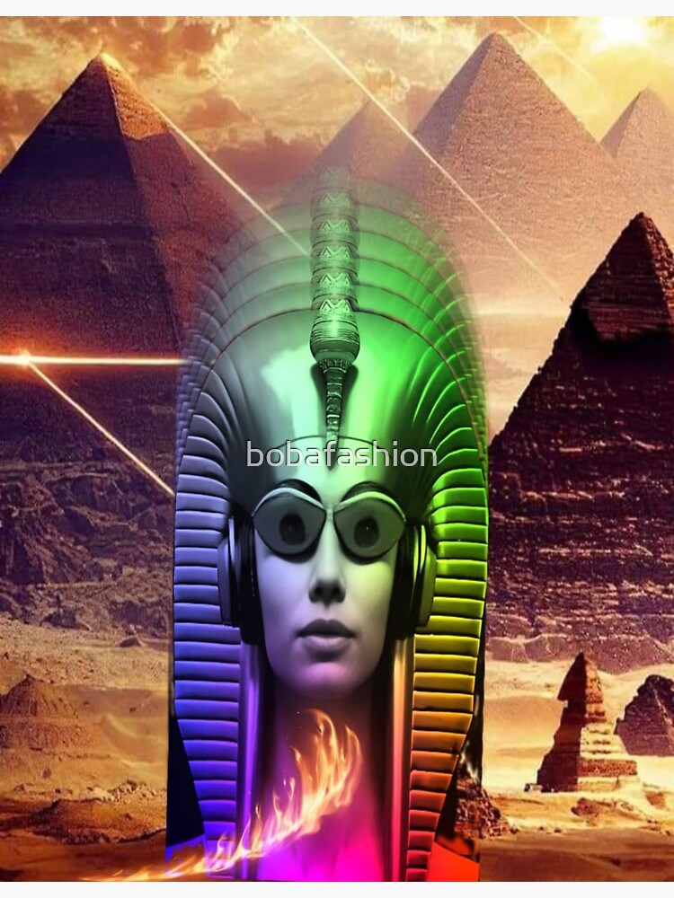 "Pharaoh and the pyramids" Sticker for Sale by bobafashion | Redbubble