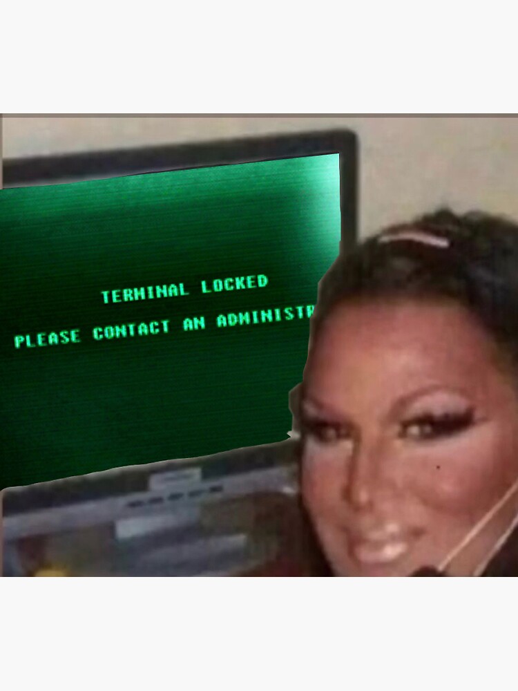 "Terminal locked" Sticker for Sale by RadioNewVegas | Redbubble