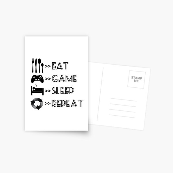 "The Life Cycle Of A Gamer - Gaming" Postcard for Sale by VICTORPLAZ ...