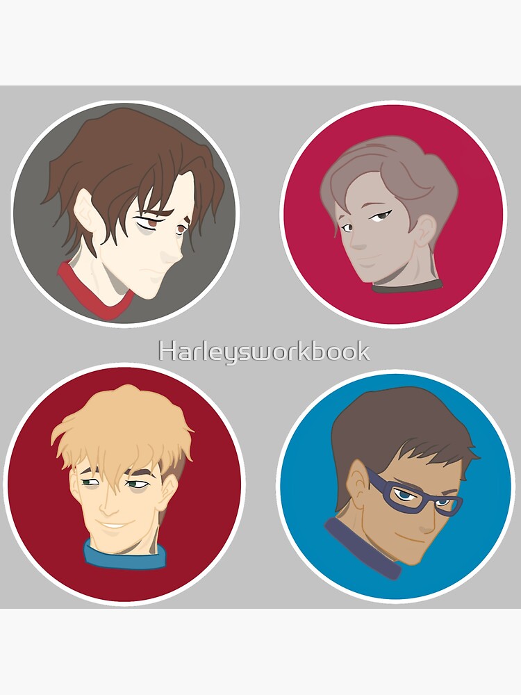 "killing stalking icons " Sticker for Sale by Harleysworkbook | Redbubble