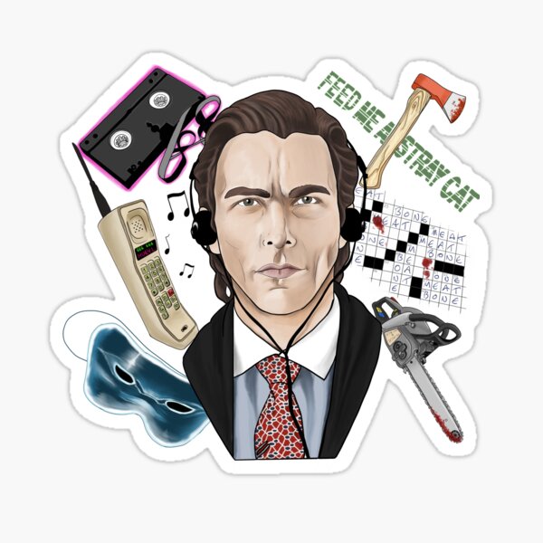 "American Psycho - Patrick Bateman" Sticker for Sale by pinkart666 ...
