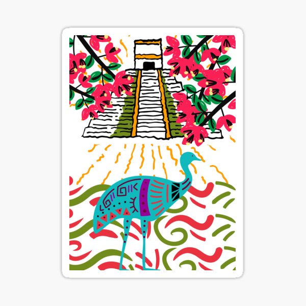 "Aztec theme" Sticker for Sale by twinsparkle | Redbubble