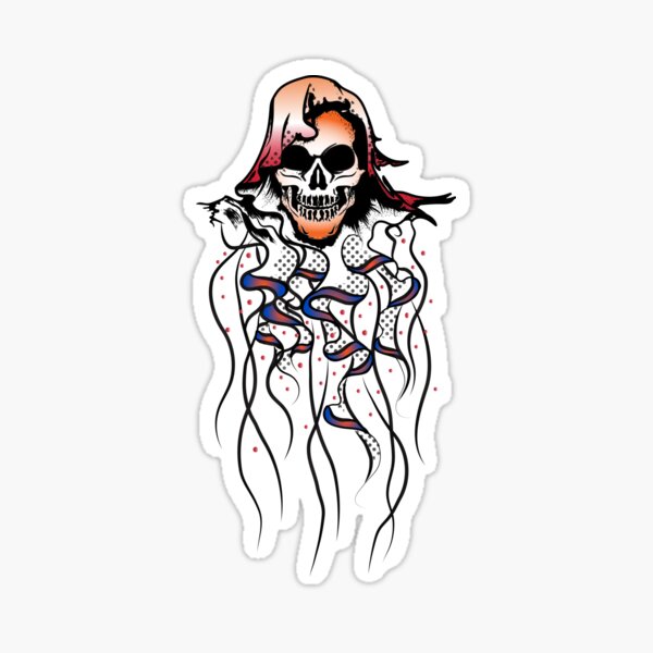 "Octo Skull- Halloween Demon" Sticker for Sale by DeRenaissance | Redbubble
