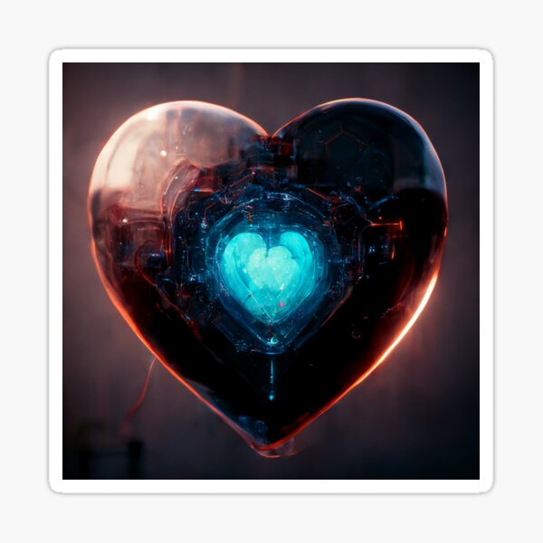 "The cybernetic heart of the robot." Sticker for Sale by Maniock ...