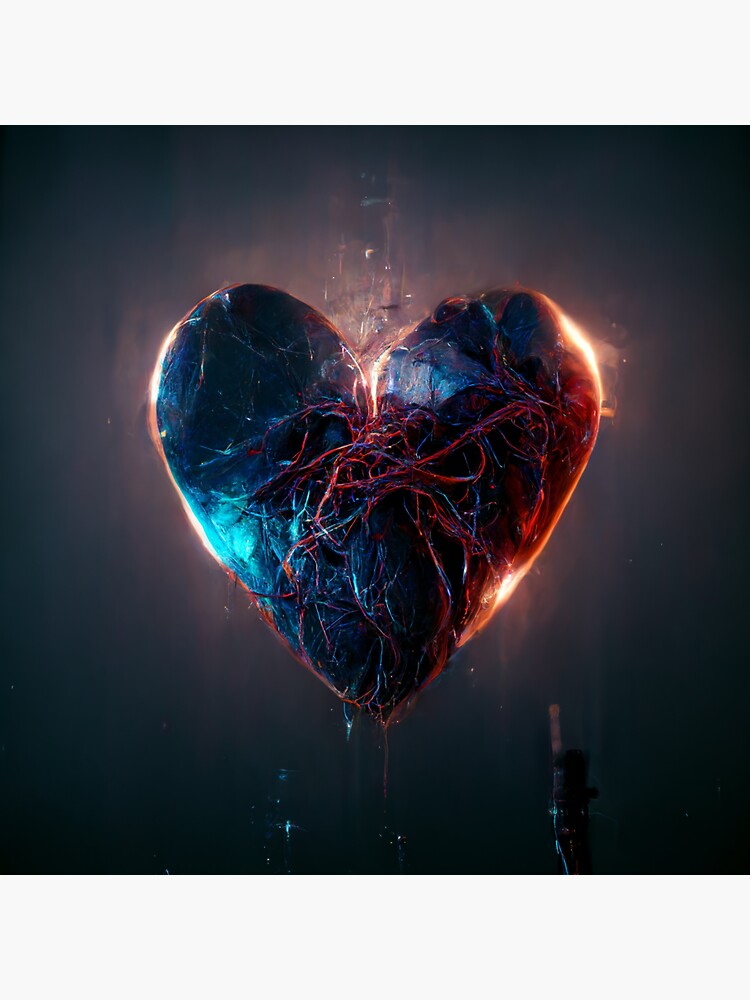 "The cybernetic heart with veins" Sticker for Sale by Maniock | Redbubble