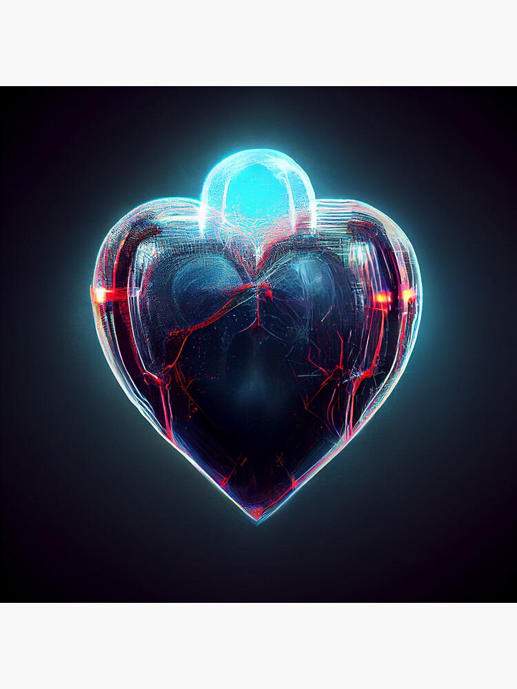"The cybernetic heart of future." Sticker for Sale by Maniock | Redbubble
