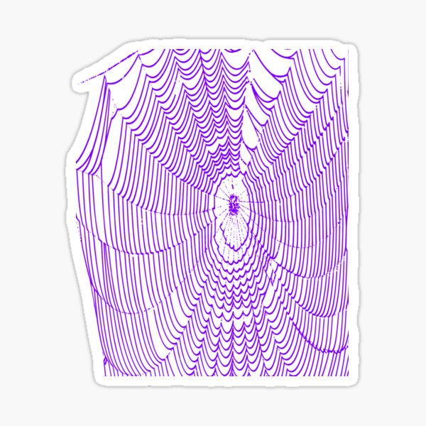 "Artistic Halloween Cobweb In Lilac" Sticker for Sale by taiche | Redbubble