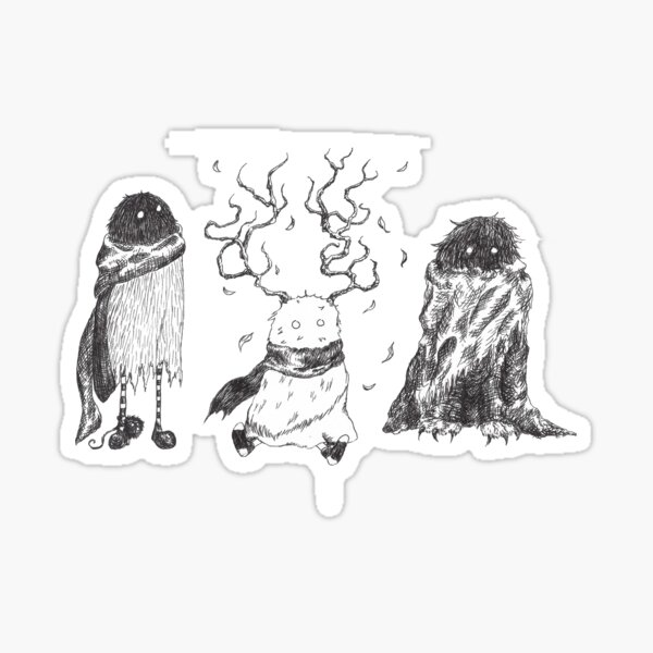 "Scruffle gathering" Sticker for Sale by Nightospherical | Redbubble