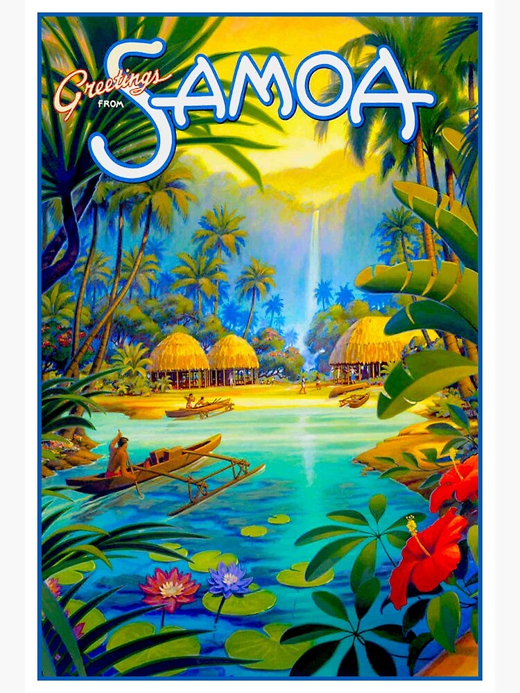 "SAMOA; Vintage Travel and Tourism Advertising Print" Poster for Sale ...