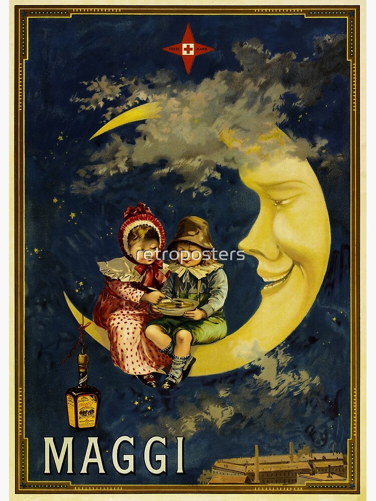 "MAGGI MOON 1900 Vintage French Food Poster Advertisement" Poster for ...