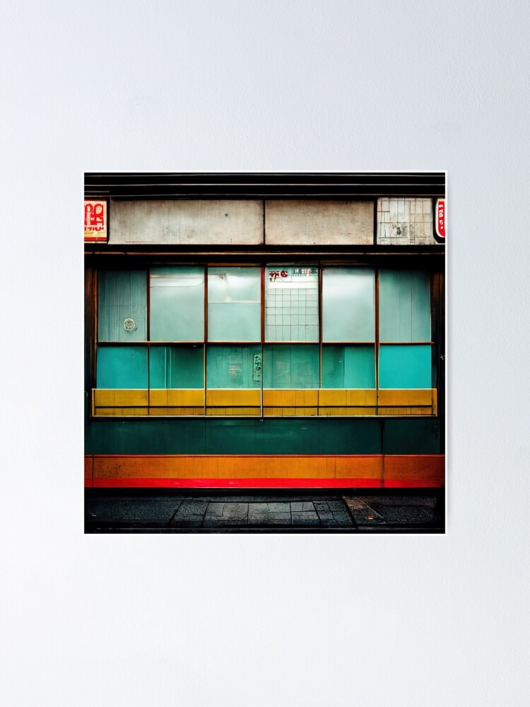 "Abstract Japanese Tokyo Building Facade Architecture" Poster for Sale ...