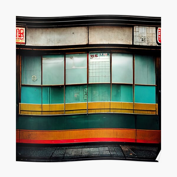 "Abstract Japanese Tokyo Building Facade Architecture" Poster for Sale ...