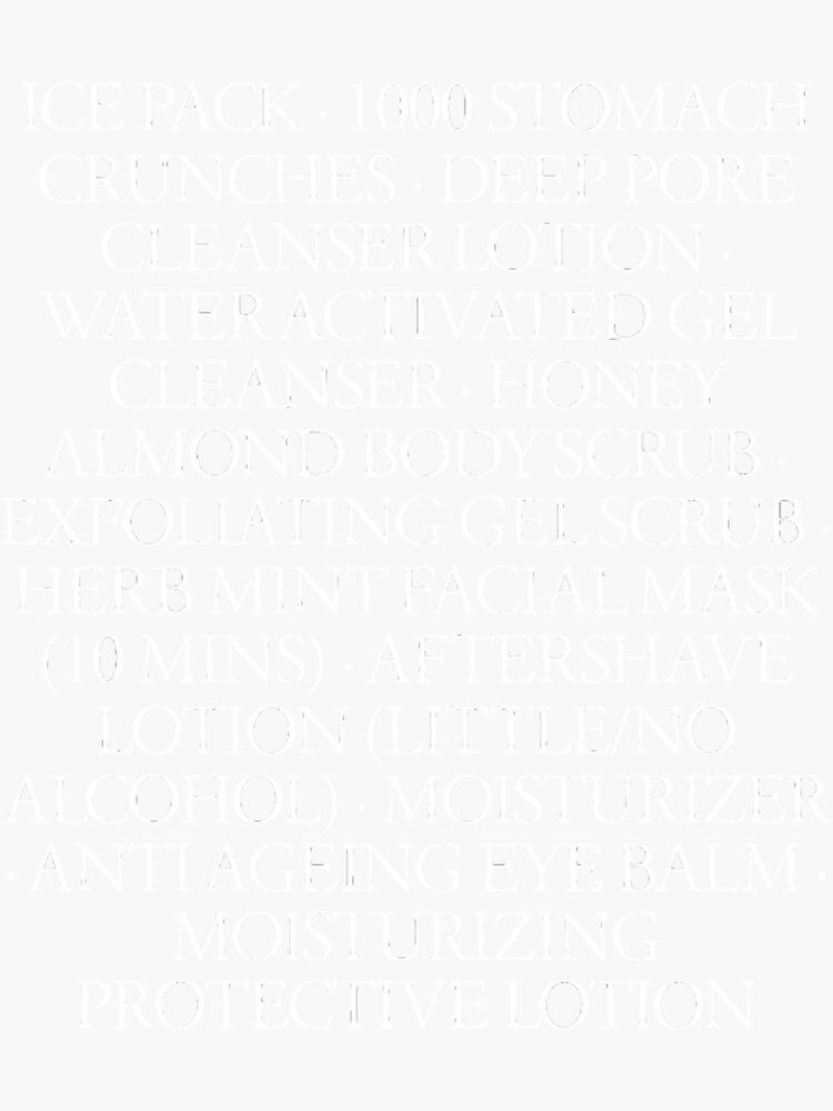 "Meme Patrick Bateman Morning Routine" Sticker for Sale by KevinArtUK ...