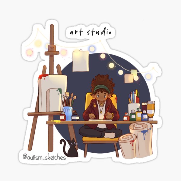 "Art Studio" Sticker for Sale by AnoukVitte | Redbubble
