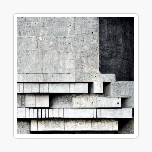 "Beton Brute Brutalist Architecture" Sticker for Sale by afikreative ...