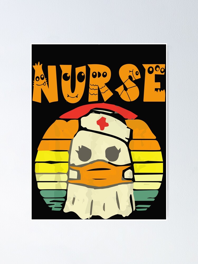"Nurse Ghost Scrub Top Halloween Costume For Nurses" Poster for Sale by ...