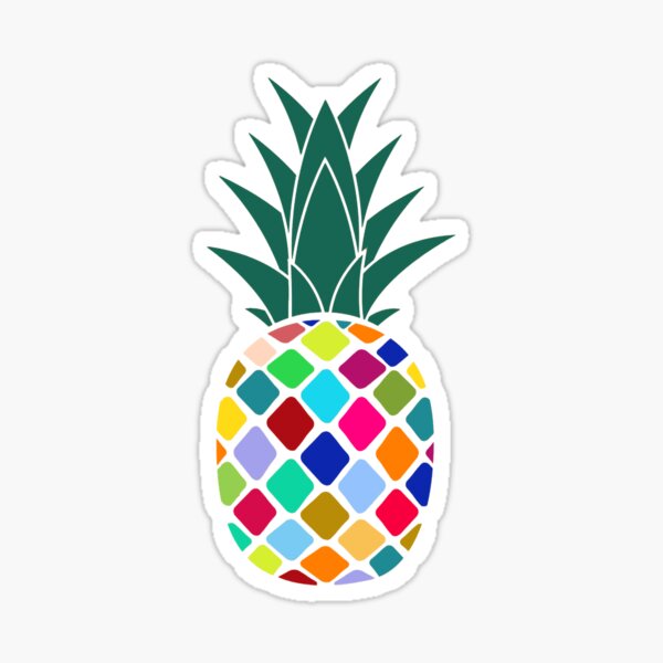 "Pineapple Rainbow Sticker" Sticker for Sale by nam-namira | Redbubble