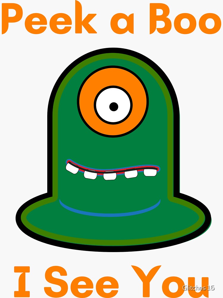 "Alien Peek A Boo" Sticker for Sale by fatimasuleman16 | Redbubble
