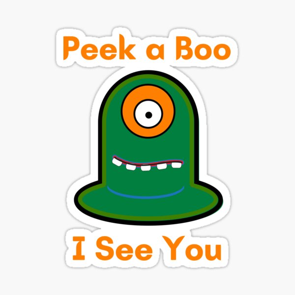 "Alien Peek A Boo" Sticker for Sale by fatimasuleman16 | Redbubble