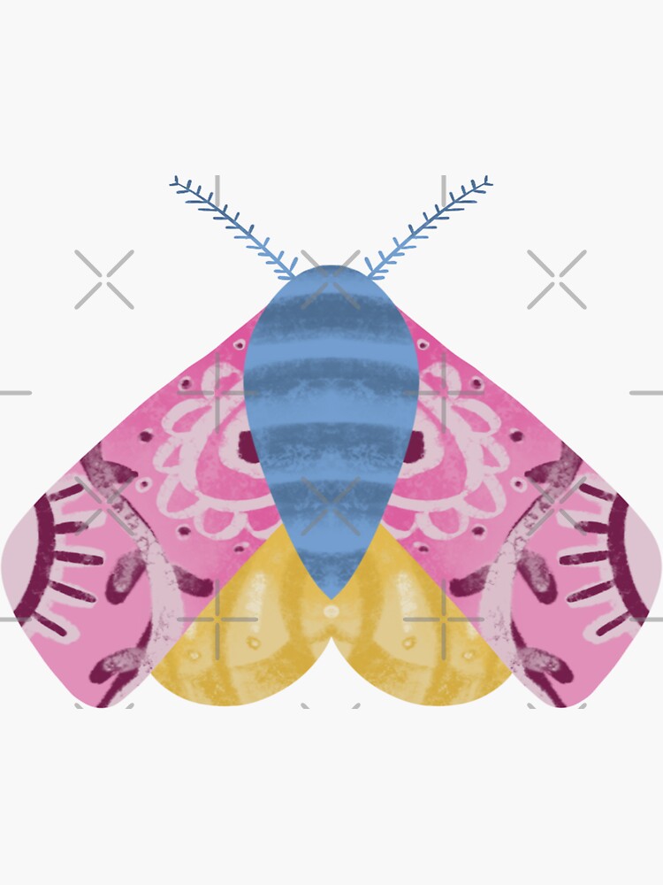"Pansexual Moths" Sticker for Sale by hiwilhite | Redbubble