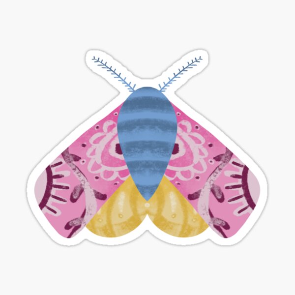 "Pansexual Moths" Sticker for Sale by hiwilhite | Redbubble