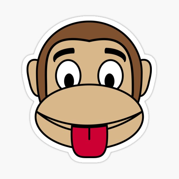 "Affe Zunge raus - Smiley - Emoji - Emoticon" Sticker von printheaven ...