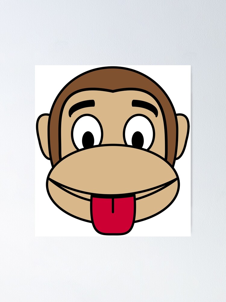 "Affe Zunge raus - Smiley - Emoji - Emoticon" Poster von printheaven ...