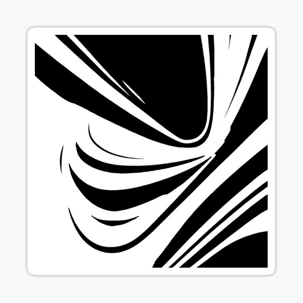 "Modern Black and White Waves Design" Sticker for Sale by nocap82 ...