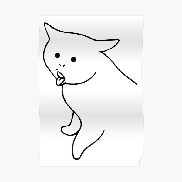 Funny Cat Meme Poster For Sale By Sassibros Redbubble