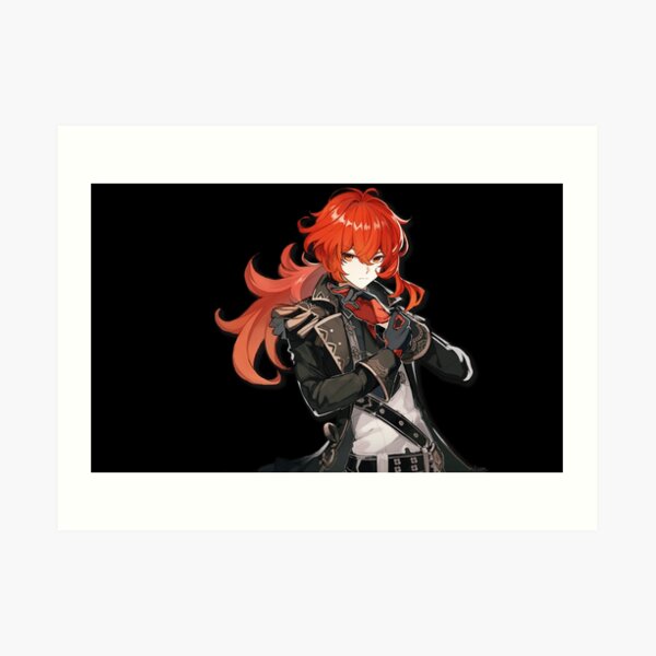 "Diluc-genshin-impact" Art Print for Sale by Shema2000 | Redbubble
