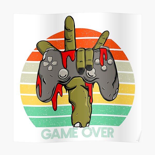 "Game Over Console" Poster for Sale by AntoniosShop | Redbubble