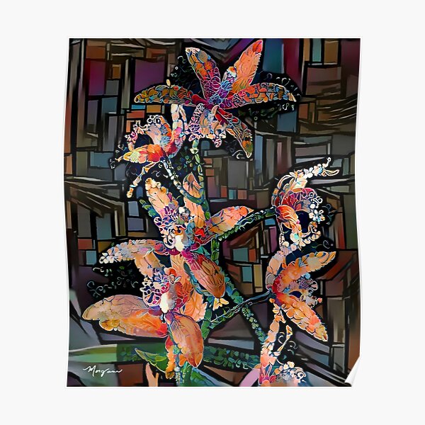 "Mid-Mod Psychedelic Flowers" Poster for Sale by MorganaWelchArt ...