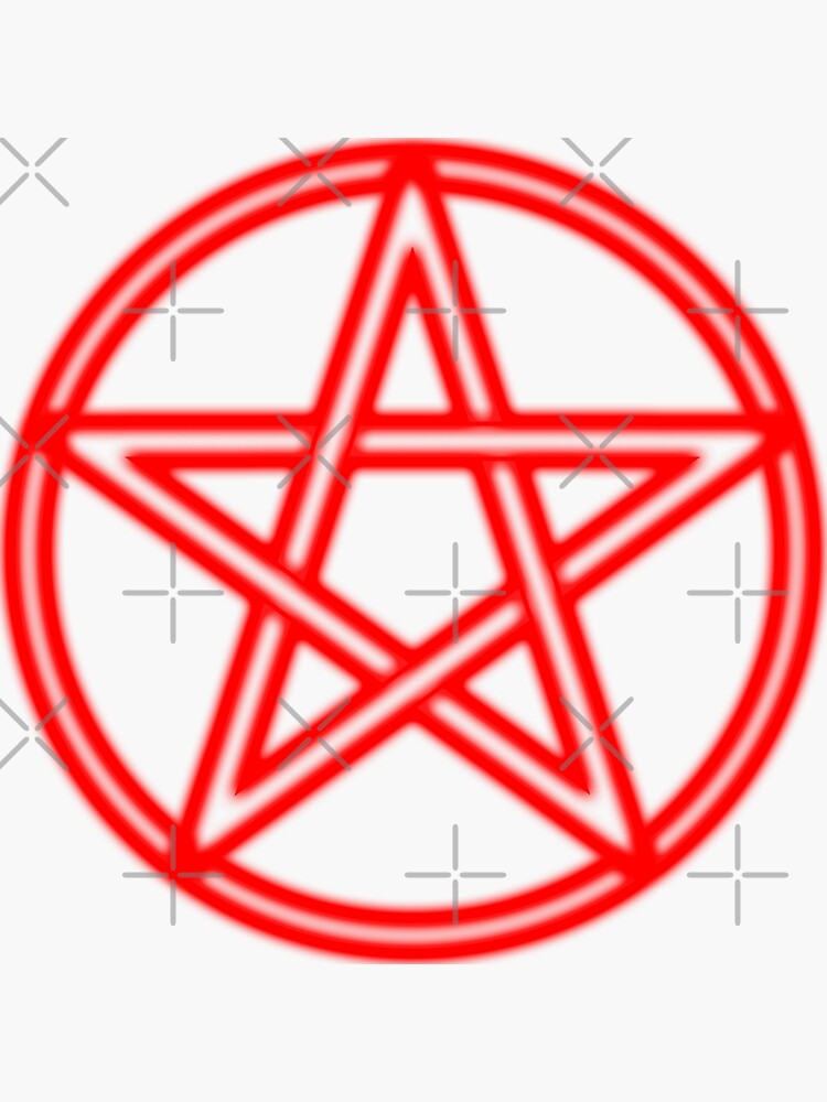 "Glowing Pentagram (Red)" Sticker for Sale by GCHDesignsUK | Redbubble